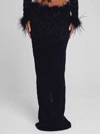 Santorini Maxi Skirt Black | Outcast